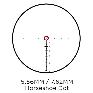 SIG SAUER TANGO6T 1-6x24mm Hunting Shooting Durable Waterproof Fogproof 30mm Tube First Focal Plane Illuminated Reticle Riflescope, 5.56/7.62 Horseshoe Dot Reticle