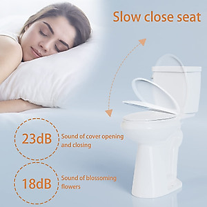 Simple Project 21" Elongated Tall Toilet | Two-piece High Toilets With Standard 12-in Rough-in | Single Flush High Toilets For Seniors, Disabled & Tall Person