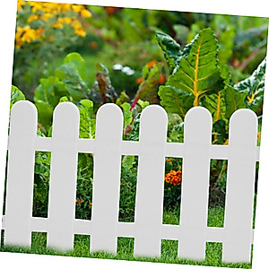 4pcs The Fence Outdoor Decoration Decorative Fences Outdoor Fence Patio Fence Tree Fence Fencing for Yard Garden Edging Dog Fence Outdoor Flower Bed Round Head Campus White Plastic