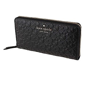 Kate Spade Hollie Spade Clover Geo Embossed Large Leather Continental Wallet