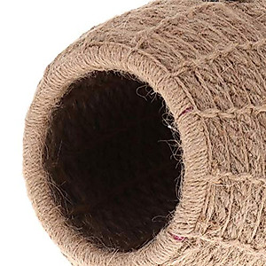 AIRUIFENG Bird Breeding Nest Cotton Rope Bed Toy for Parrot Budgie Parakeet Cockatiel Parakeet Conure Canary Finch Lovebird Small Medium Animal Cage Hatching Nesting Box (Hemp)