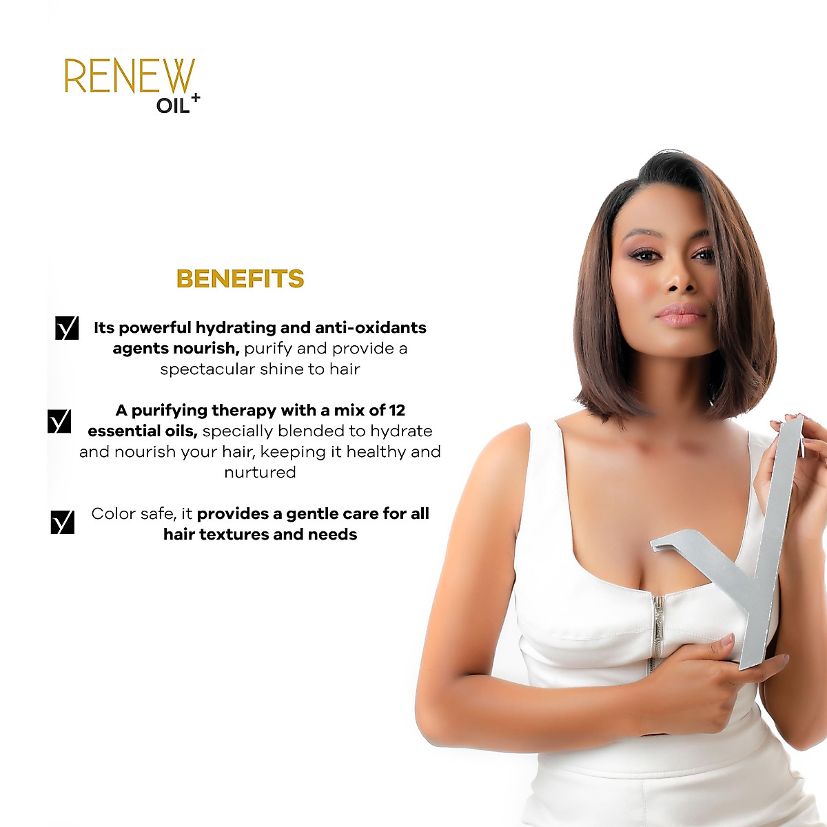 YBERA PARIS Renew Oil Home Care Kit, Anti-age, Powerful Antioxidant, High Emollient Power, Fights Free Radicals, Nutritious Shampoo 8.4 & Conditioner 8.8 & Mask 8.8 Oz Daily Care with Olive Elixir