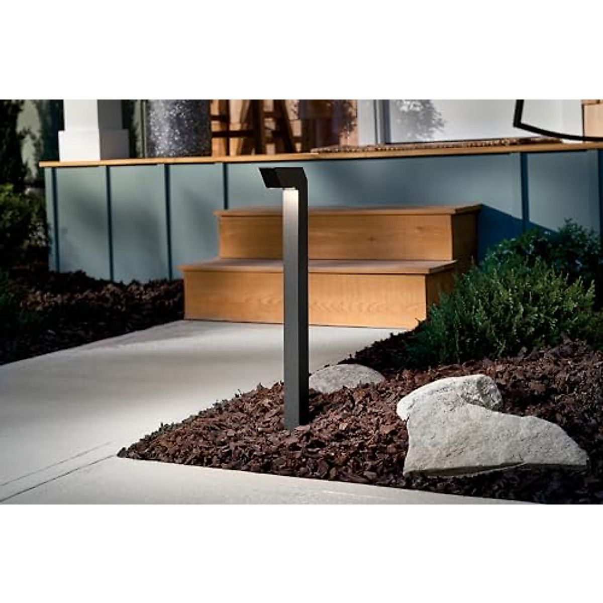 Kichler 12V LED Right Angle Path Light Textured Black 22.00x5.75x1.50