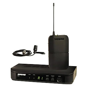 Shure BLX14/CVL UHF Wireless Microphone System - Perfect for Interviews, Presentations, Theater - 14-Hour Battery Life, 300 ft Range | includes CVL Lavalier Mic, Single Channel Receiver | J11 Band