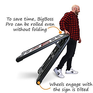 SmartSign 24"x36" Changeable Message Sign Board Sidewalk Sign, Deluxe Portable BigBoss & Letter Kit for Outdoor, Business, Large Black Standing Frame with Wheels, USA-Made