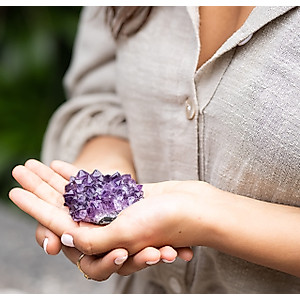 CRYSTALYA Large Premium Crystals and Healing Stones in Wooden Gift Box + 50pg EBOOK – 7 Chakra Tumbled Gemstones, Amethyst Crystal, Rose Quartz, Quartz Crystal Point, and Info Guide, Made in U.S.A.