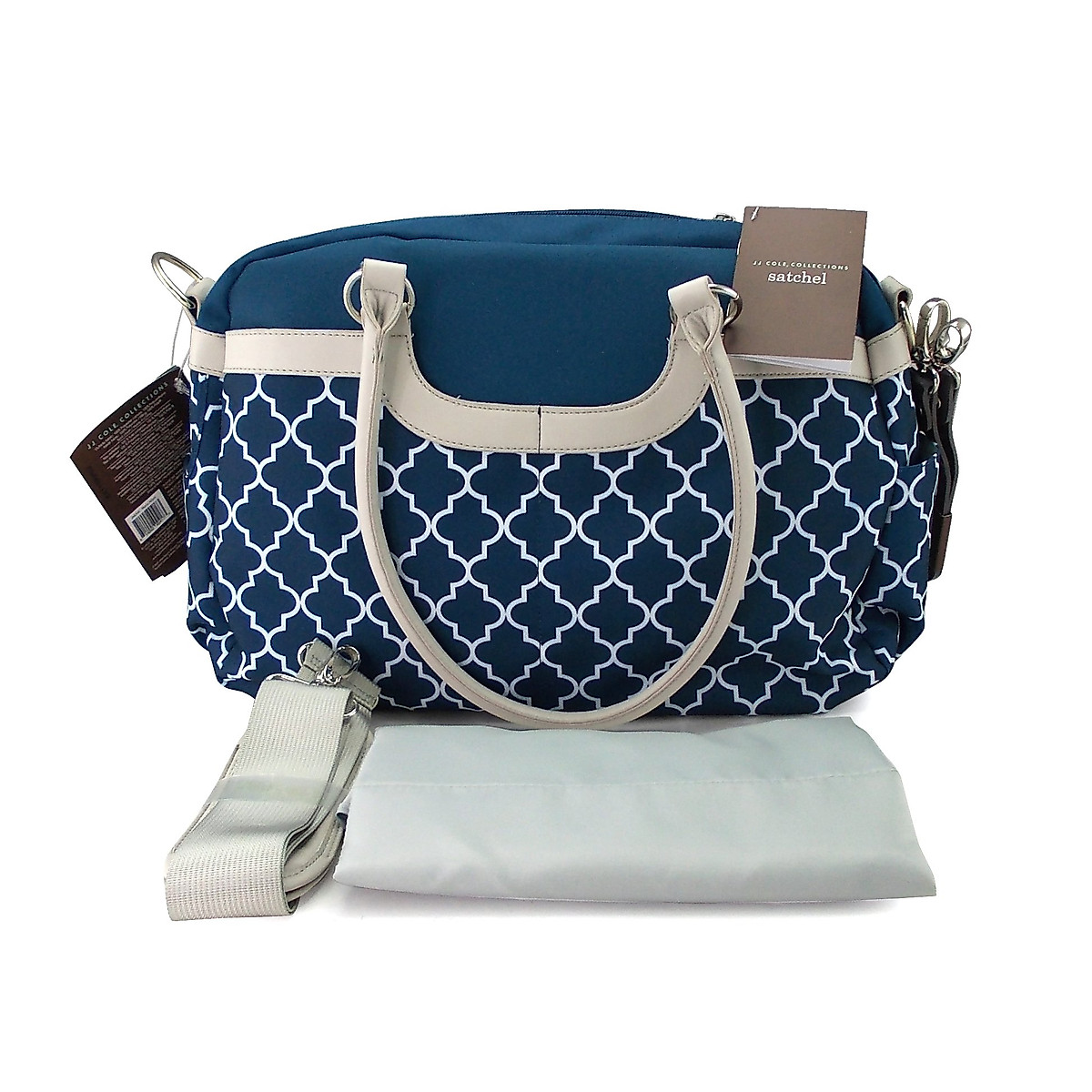 JJ Cole Satchel Diaper Bag, Navy Arbor