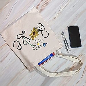 VAMSII Midwife Gifts Labor and Delivery Nurse Tote Bag Never Underestimate the Difference You Made Shopping Bag (Midwife Tote Bag)