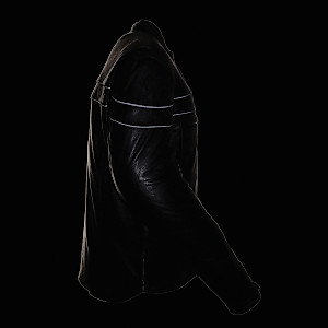 Milwaukee Men's Premium Leather Vented Scooter Jacket (Black, Large)