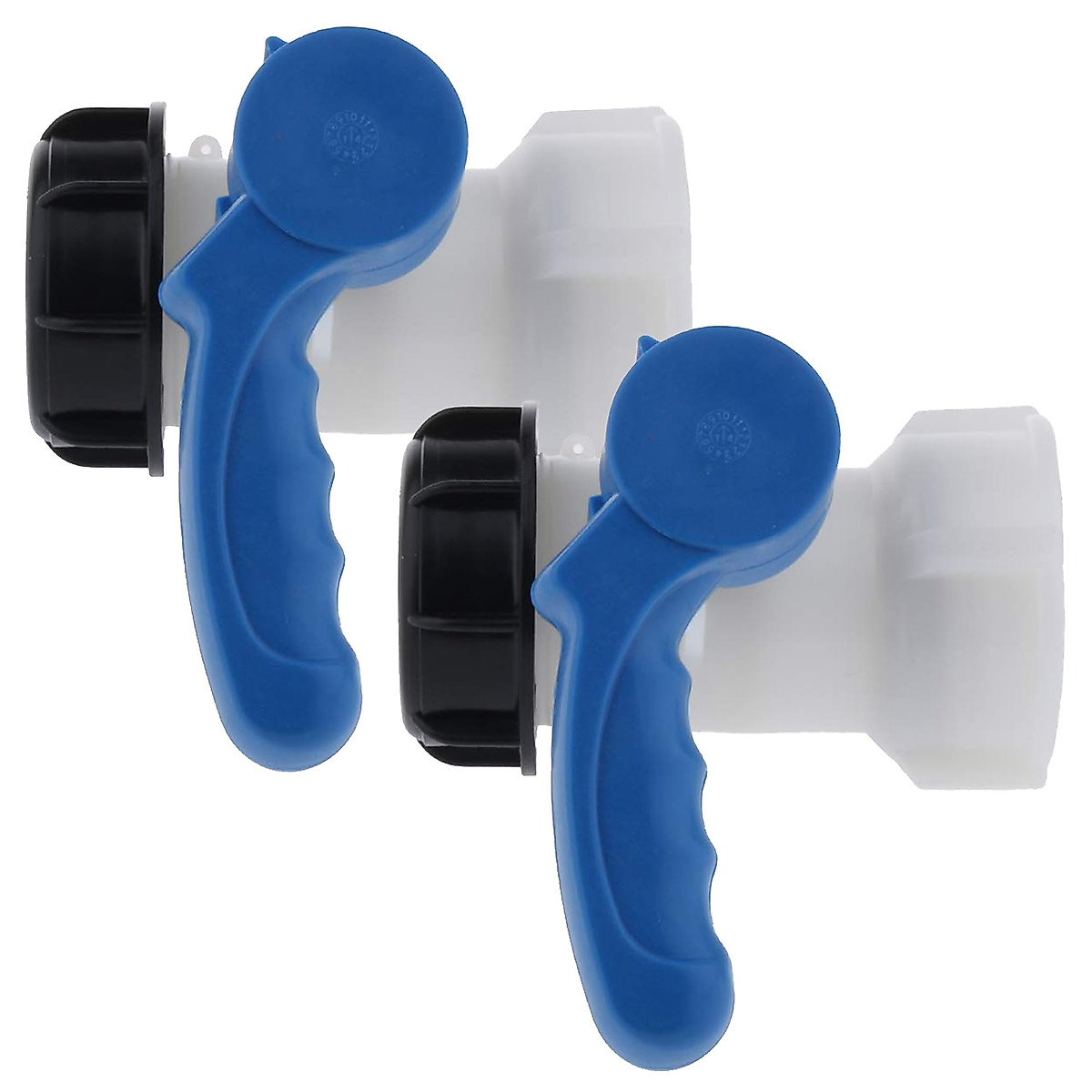 Tote Tank Adapter DN40 Set of 2, Muasopst 1000L IBC Butterfly Valve Switch 62mm Adapter Drain Adapters for IBC Water Container