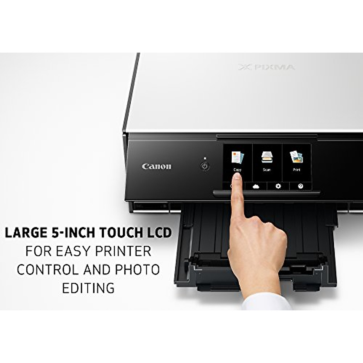 Canon Office Products TS9020 WH Wireless All-in-One Printer with Scanner and Copier: Mobile and Tablet Printing, with AirPrint and Google Cloud Print Compatible, White