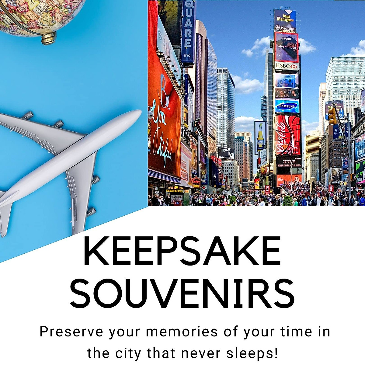 Times Square Panorama - New York City Landmarks Photo Souvenir Refrigerator Magnet NYC Fridge Metal Magnet - New York Landmarks Cool Collectible Keepsake Gift