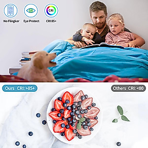 Airand LED Ceiling Light Fixture with Plug 5000k, Triproof LED Tube Light 16W Linkable Closet Light for Workbench Kitchen Basement Garage Corridor Bathroom Office Overhead Lighting with Plug in Cord