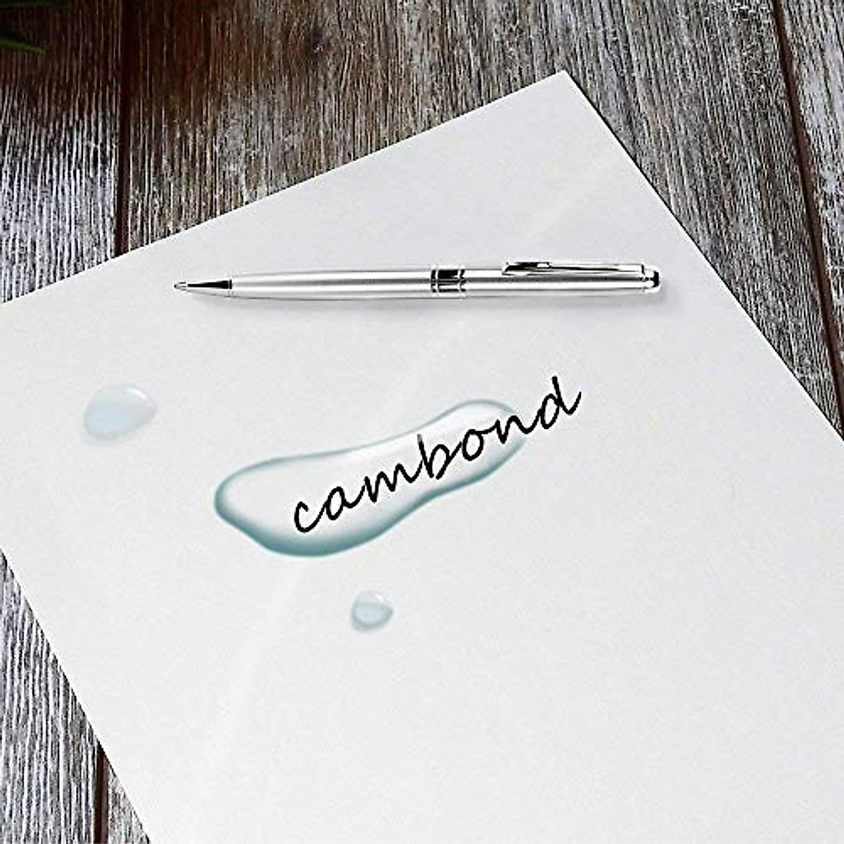 Cambond Sliver Ballpoint Pens Black Ink Metal Pen Nice Uniform Pens for Men Business Office Police,Twist Retractable 1.0 mm Medium Point Refills, 5 Pack