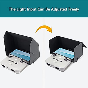 Judunmsk Sun Hood Sunshade for DJI Mini 3 Pro/Mini 2/Air 2/Air 2S,Compatible with 4.7-7.1 inch Phone,Compatible with Mavic Mini3 Pro/Mini 2/Air 2/Air 2S Drone Remote Control Accessories