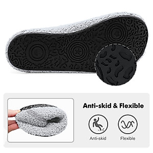 XIHALOOK Womens Mens Lightweight Slippers Zero Drop Minimalist House Shoes Light Grey, 7-7.5 Women/5.5-6 Men