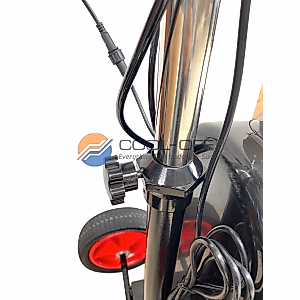 Cool-Off Island Breeze Oscillating Misting Fan, 3 Cooling Speeds with 12 Gallon Tank, Adjustable Height, Art Deco Pedestal Fan for Backyards, Patios and More, 26 Inch, Black