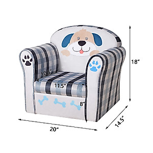 AFBKSS&BB Kids Sofa, Kids Velvet Armrest Chair, Sturdy Wood Construction Kids Armchair, Child Chair for Preschool Children, Lightweight Toddler Sofa Chair