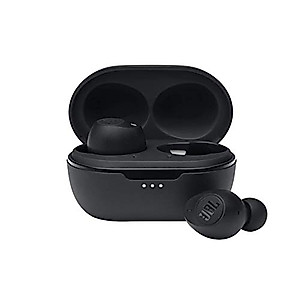 JBL Tune 115TWS True Wireless in-Ear Headphones - JBL Pure Bass Sound, 21H Battery, Bluetooth, Dual Connect, Wireless Calls, Music, Native Voice Assistant (Black) (Renewed)