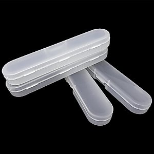 Honbay 4PCS Plastic Digital Thermometer Storage Case Containers Acne Needle Storage Box Pencil Case for Home (7 Inch)