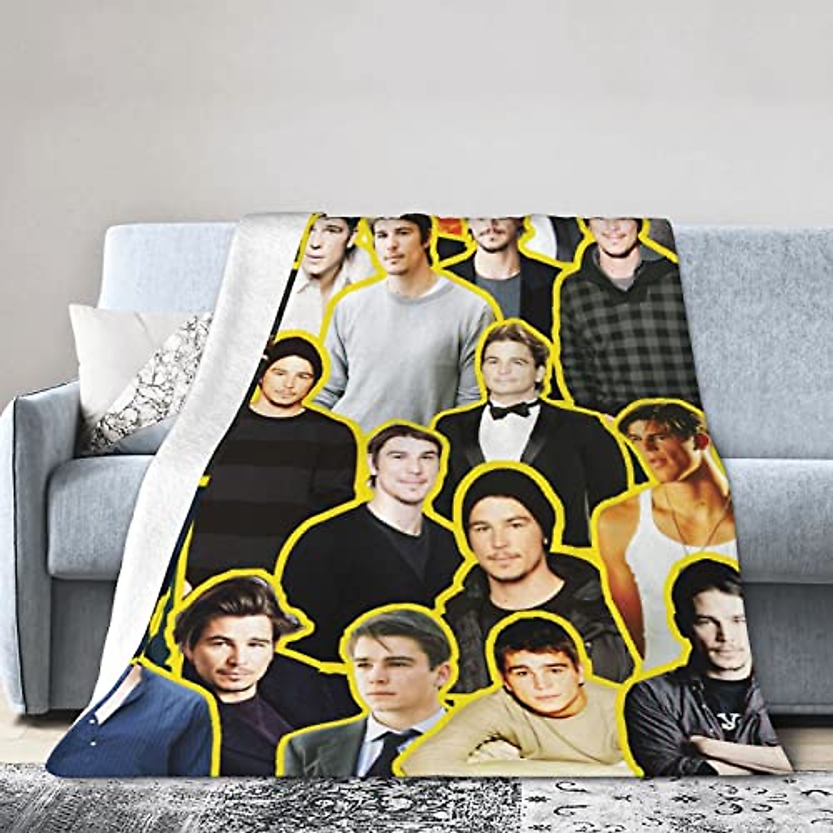 Blanket Josh Hartnett Soft and Comfortable Warm Fleece Blanket for Sofa, Office Bed car Camp Couch Cozy Plush Throw Blankets Beach Blankets