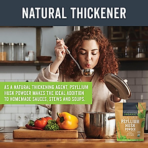 Viva Naturals Organic Psyllium Husk Powder, 24 oz - Finely Ground, Unflavored Plant Based Superfood - Good Source of Fiber for Gluten-Free Baking, Juices & Smoothies - Certified Vegan, Keto and Paleo