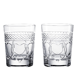 Waterford Times Square 2023 Gift of Love, Set of 2 DOF, 12.8 oz, Clear