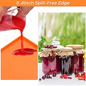 Aemygo 6 Pcs Silicone Dehydrator Sheets with Edge, Reusable Mesh Dehydrator Mats with Scraper, Non-Stick Fruit Leather Trays, Square Food Dryer Mat Dehydrator Sheets For Liquid Meat Vegetables Herbs