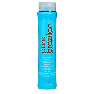 Pure Brazilian Anti-Frizz Daily Leave-In Serum, Strengthening Hair Treatment to Fortify & Protect from Heat & UVA/UVB, 13.5 Ounce (400 Milliliter)