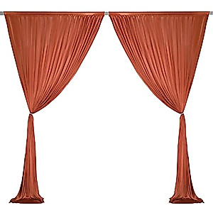 SweetEasy 2packs 5ft*10ft Caramel Wedding Backdrop Draping Curtains for Baby Shower Birthday Festival Reception Photography Background Decor Celebration Graduation Ceremony Stage Decoration