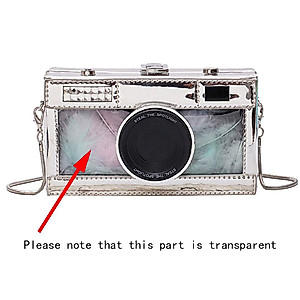 Rebecca US Rebecca Women Retro Radio Shape Crossbody Bag PU Leather Vintage Top Handle Handbag Purse (X-White)