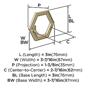 Amerock HBX37015BBZ | Prismo Single Prong Decorative Wall Hook | Golden Champagne Hook for Coats, Hats, Backpacks, Bags | Hooks for Bathroom, Bedroom, Closet, Entryway, Laundry Room, Office