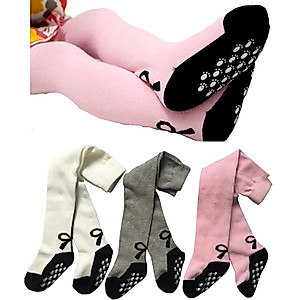 Baby Girl's Tights Stockings Non-skid Toddler Leggings Pants by Toptim (12-24M) 3 pack