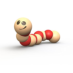 BeginAgain Earthworms - Promote Creative Thinking & Fine Motor Skills - Red, Kids 1 & Up