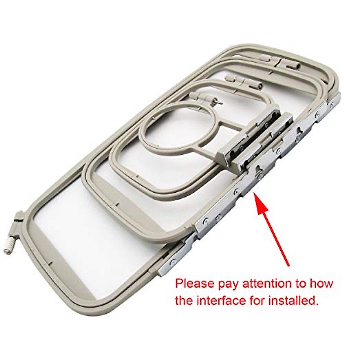 CKPSMS Brand - #Embroidery Hoop-4 Embroidery Hoop Compatible with/Replacement for Brother brand PE770 PE700 PE700II Machine - PE-770 Condition + (Embroidery Hoop-4 1SET)