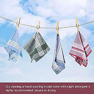 Boao 30 Pieces Men Handkerchief Soft Cotton Pocket Square Multicoloured Hankies for Party Wedding 16 x 16 Inches,15 Colors (Vivid Color)