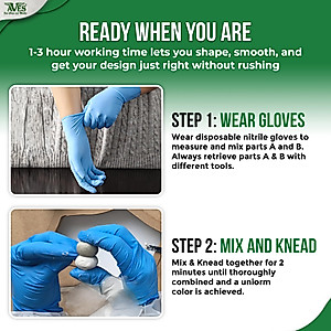 Apoxie Sculpt - 2 Part Modeling Compound (A & B) - 1 Pound, White/Stone White