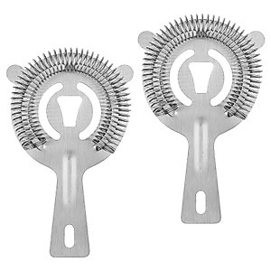 Tifanso Cocktail Strainer Bar Tools -2PCS Bar Strainer with High Density Spring, Stainless Steel Drink Sieve Strainer, Filtering Cocktail Bar Accessories for Home Bar and Professional Bartenders