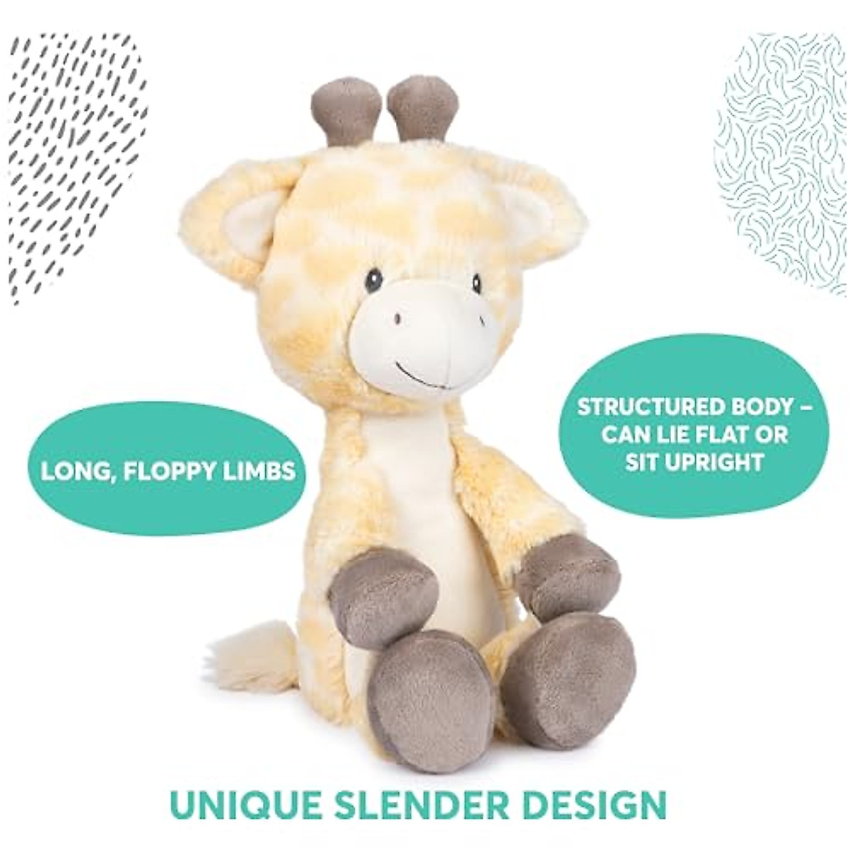 Baby GUND Lil’ Luvs Collection, Bodi Giraffe Premium Plush Stuffed Animal for Babies, Yellow/Brown, 12”