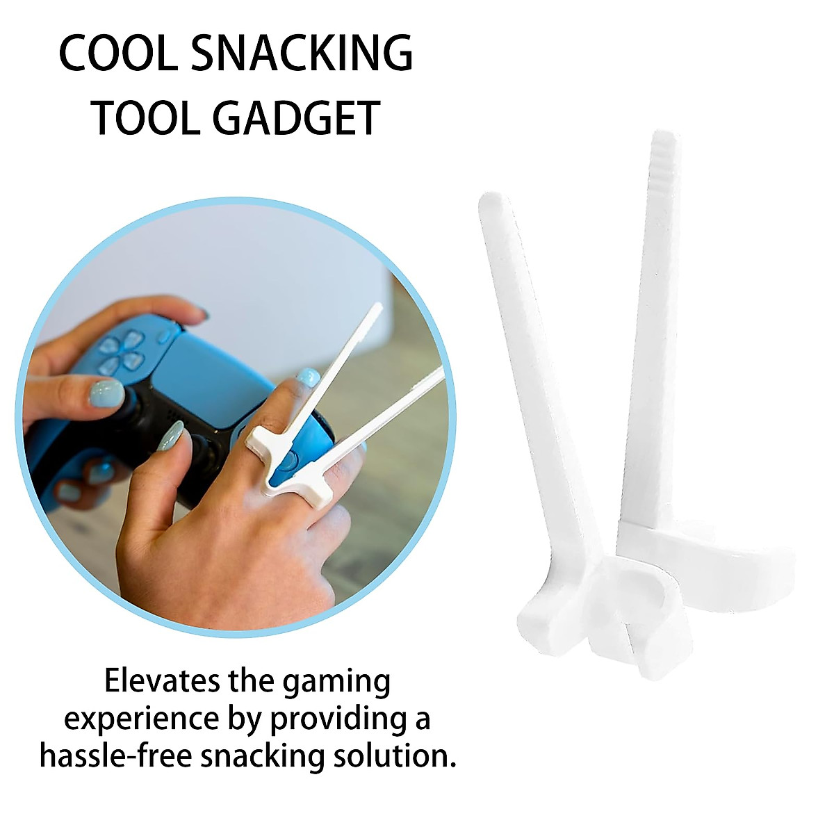 6 PCS & 4 COLORS!Gamer Finger Chopsticks,Snacking Innovation,Finger Chopsticks For Snacking,Gaming Snack Solution,Your Keyword for Seamless Snacking Fun!