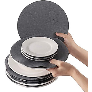 100 pcs set of Plate Protectors, and 4 Different Size, Plate Separators Pads China Storage Dividers Protectors Dish Protectors Pads for Protecting and Stacking Your Cookware. washing instructions.