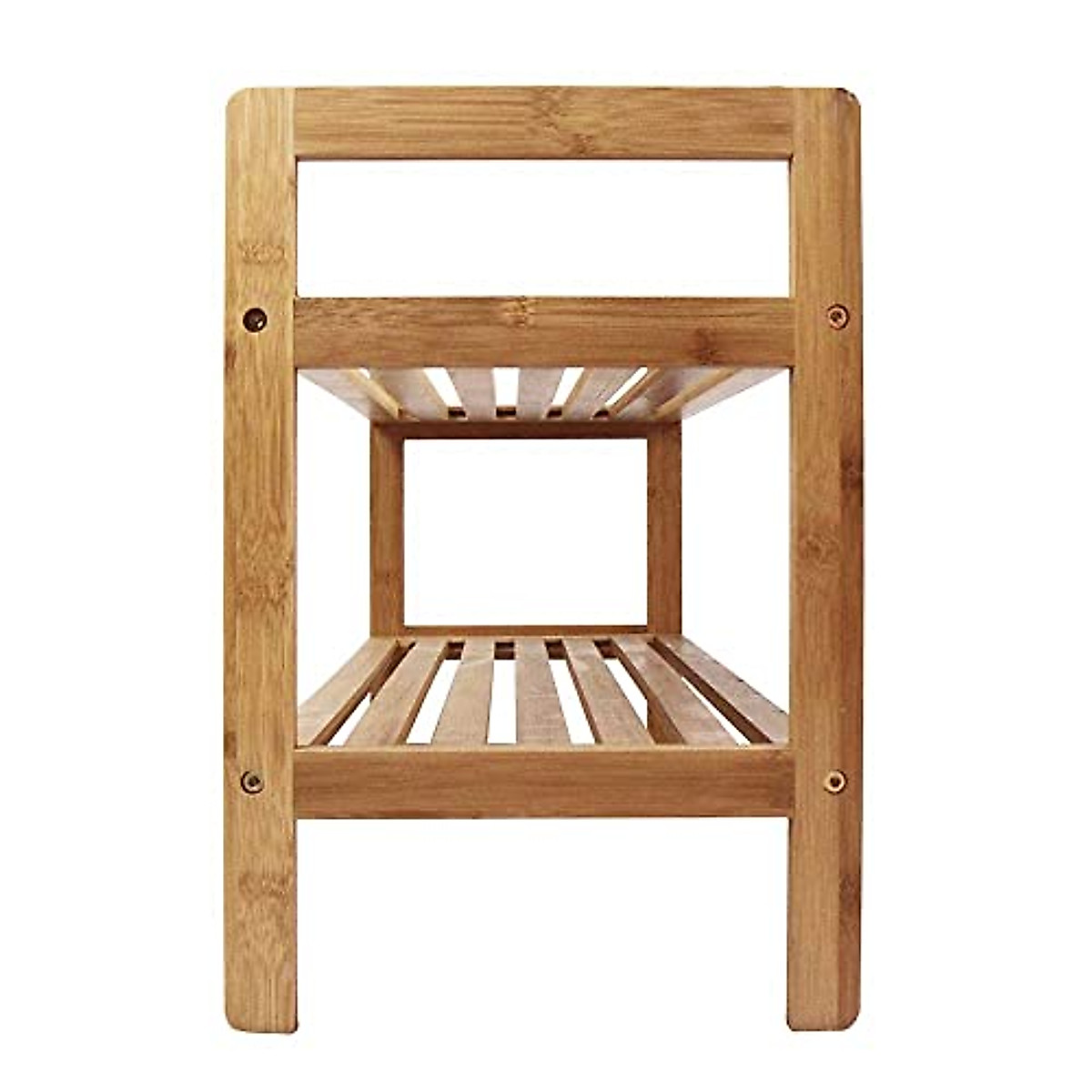 Oceanstar 2 Tier Bamboo Shoe Rack, Brown