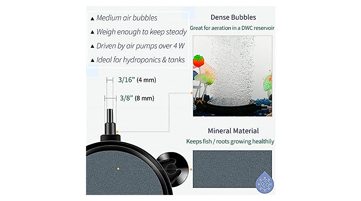 Pawfly 4 Inch Air Stone Diffuser for Aquariums & Ponds