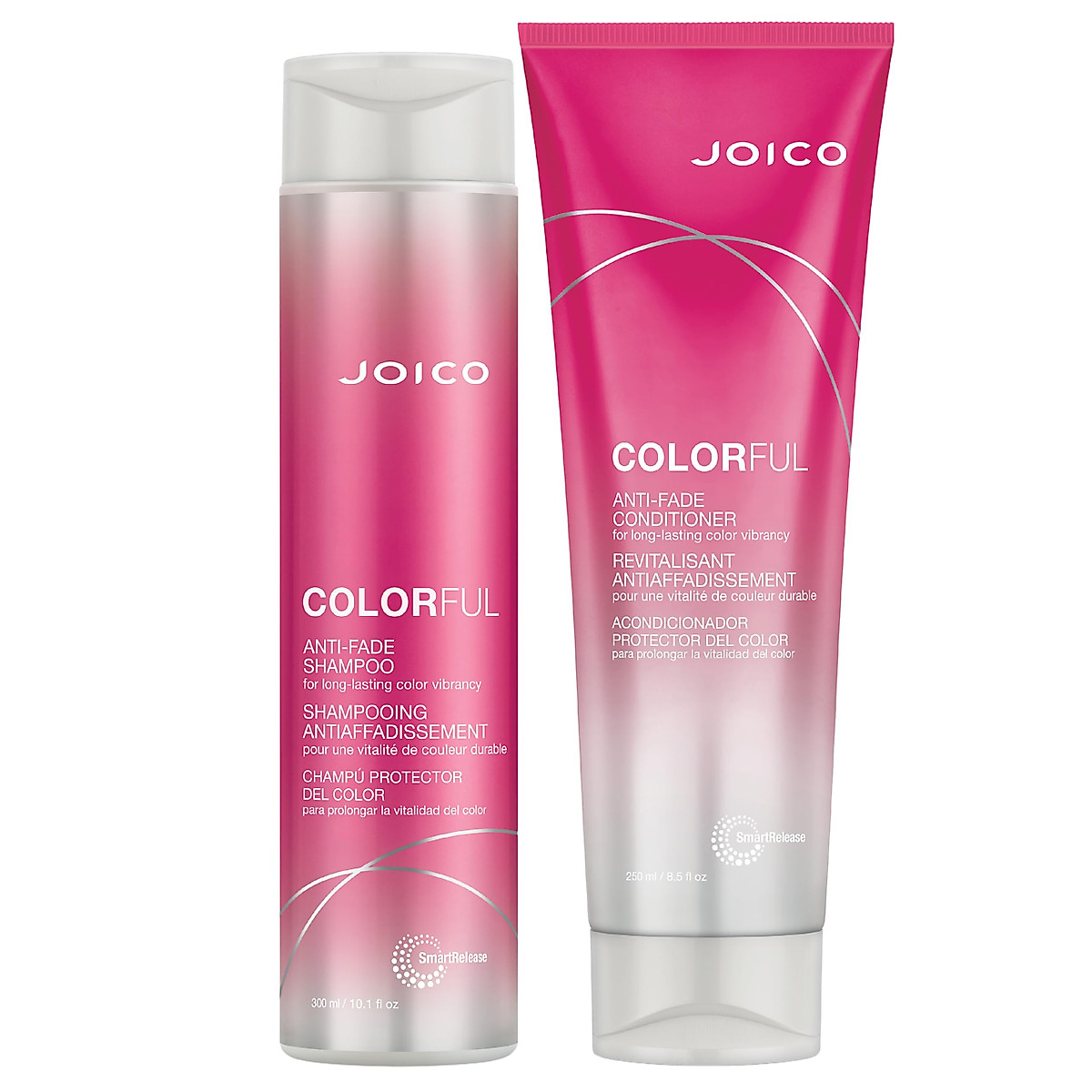 Joico Colorful Anti-Fade Shampoo and Conditioner Set Preserve Hair Color Long-Term Vibrancy For Color-Treated Hair