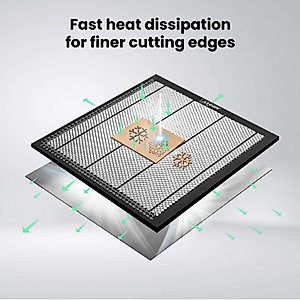 ATEZR 500x500mm Laser Honeycomb Work Table for Laser Engraving Machine, 20x20'' Honeycomb Bed for Fast Heat Dissipation, Bench Protection Compatible with All Laser Engraver Cutting