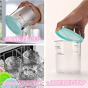 GOHOHOF for Ninja Creami Deluxe Pints and Lids - 4 Pack Extra Replacement Pints Compatible with Ninja Creami NC501 NC500 Series Deluxe Ice Cream Maker Creamy Deluxe Pint Containers