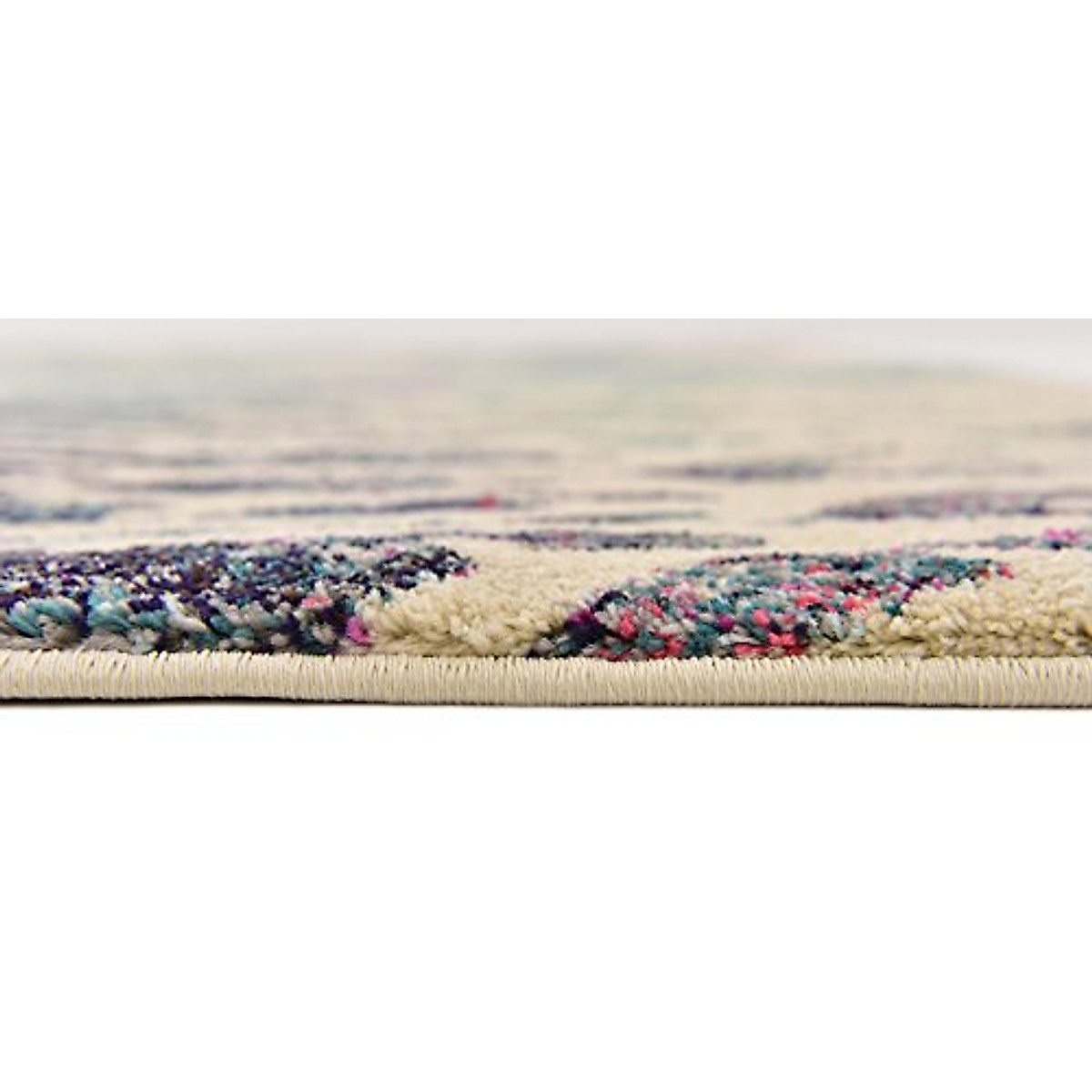 Unique Loom Positano Collection Coastal Modern Coral Lobster Shells Light Blue Area Rug (9' x 12')