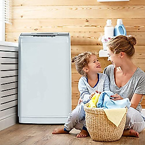 FUTADA Full Automatic Washing Machine, 2 in 1 Portable Laundry Washer, 8.8 Lbs Washer & Dryer Combo w/Built-in Barrel Light, LED Display, Energy Saving Top Load Washer for Camping, Apartment, Dorm