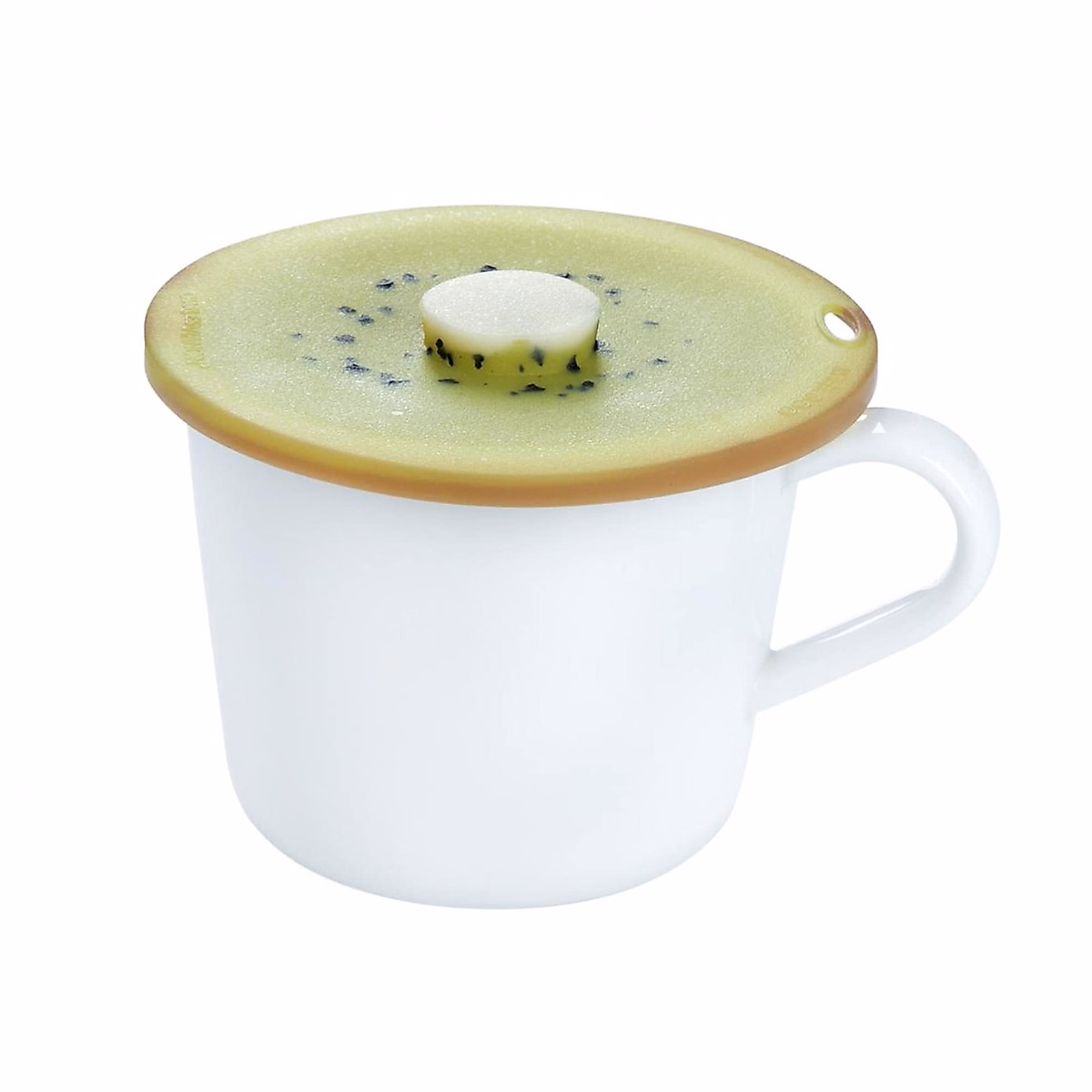 Charles Viancin - Set of 2 Kiwi 4” Silicone Drink Covers - Airtight Seal on Any Smooth-Rimmed Glass, Keep Drinks Cool or Hot, Protect from Winged Pests - BPA-Free - Oven, Freezer, Dishwasher Safe