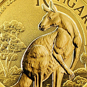 2023 AU 1/10 oz Australian Gold Kangaroo Coin Brilliant Uncirculated (in Capsule) with Certificate of Authenticity $15 BU